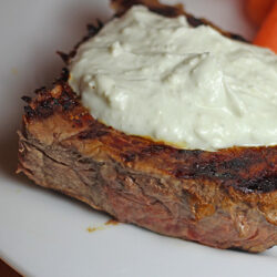 Sirloin Steak with Creamy Blue Cheese