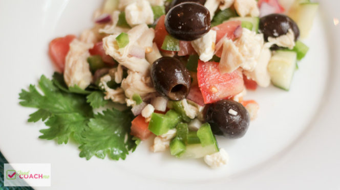 Greek Salad with Chicken Breast - WLS Recipes | Bariatric Food Coach