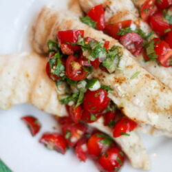 Chicken with Cilantro Lime Tomato Relish