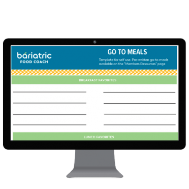 Go to Meals Template