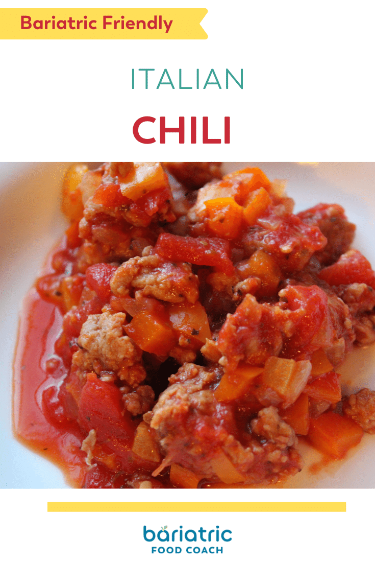 Simple Italian Chili - Bariatric Friendly | Bariatric Food Coach