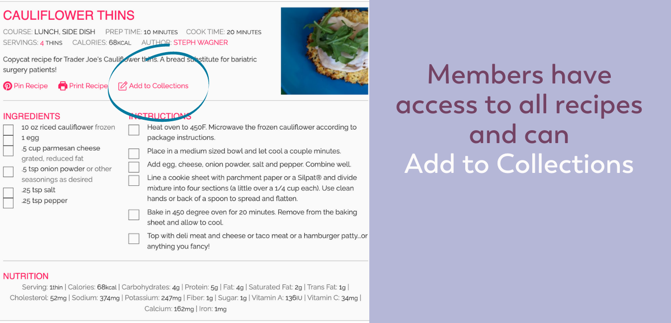 Custom Bariatric Menus