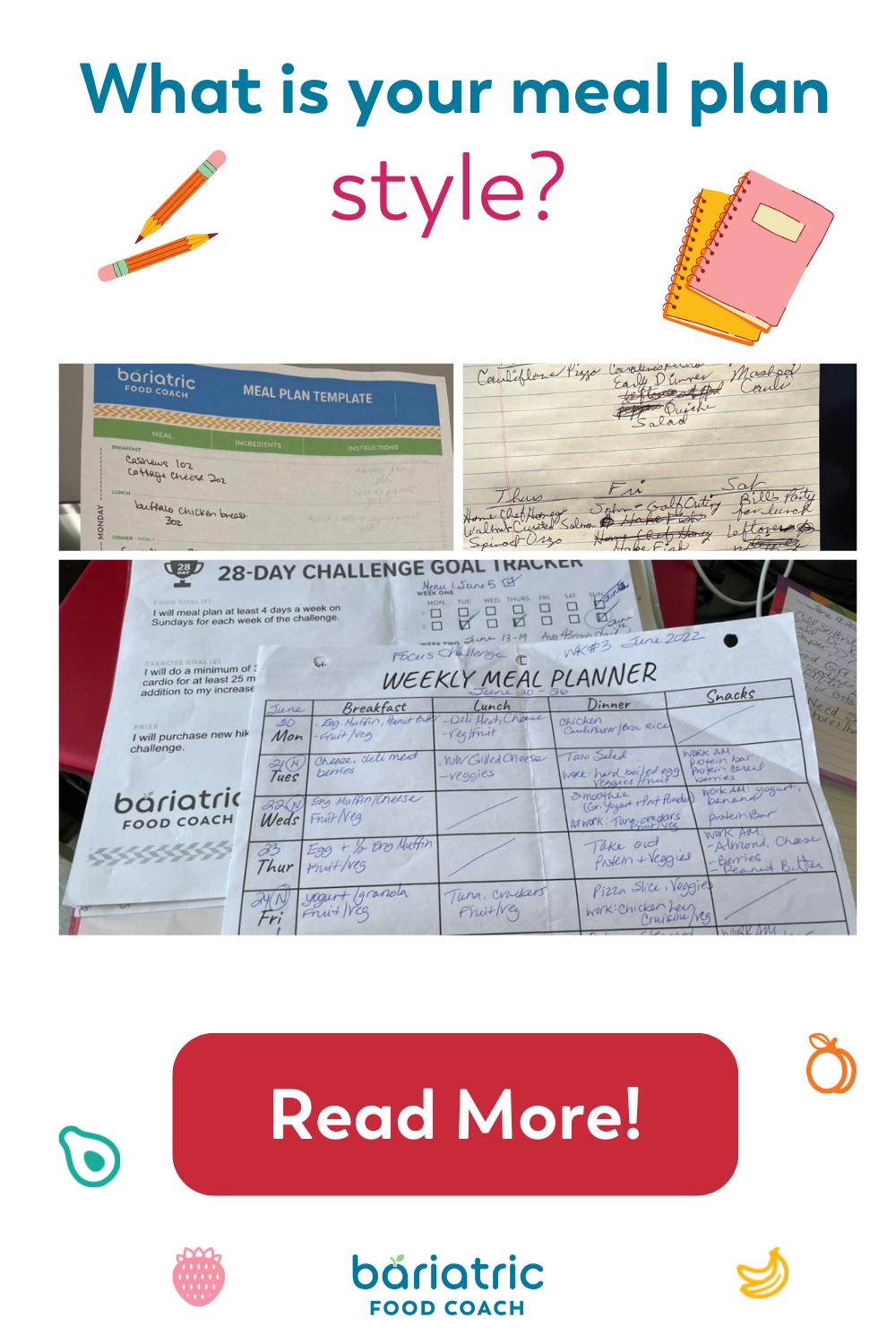 Meal Planning Styles | Bariatric Food Coach