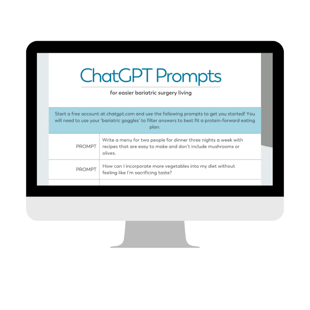 Here are your ChatGPT Prompts! | Bariatric Food Coach